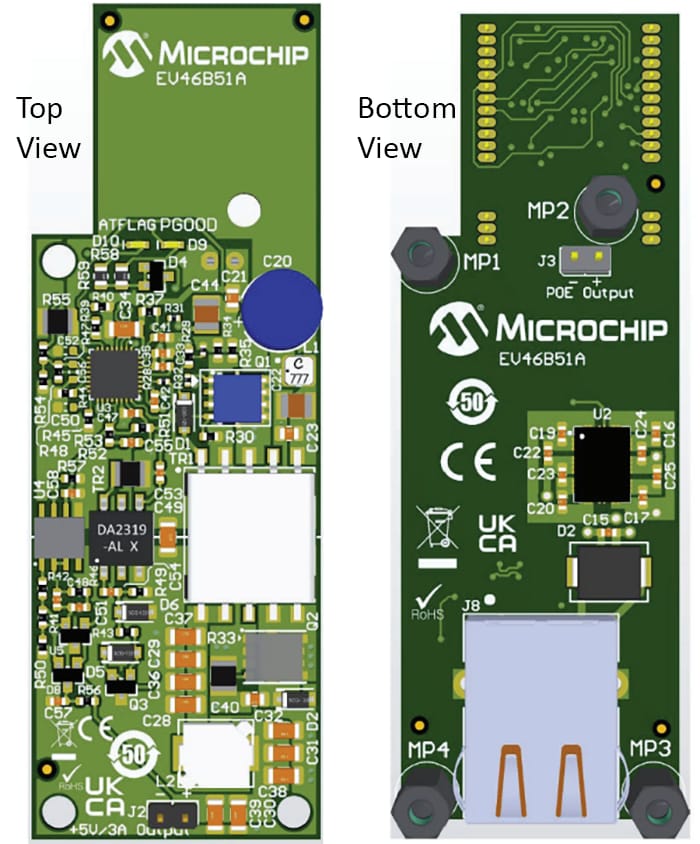 EV46B51A LAN8720A PHY-PoE 도터 보드 - Microchip Technology | Mouser